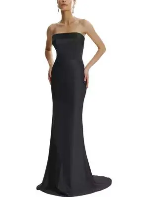 FRAMBOISE Dhara Strapless Maxi Dress - Black