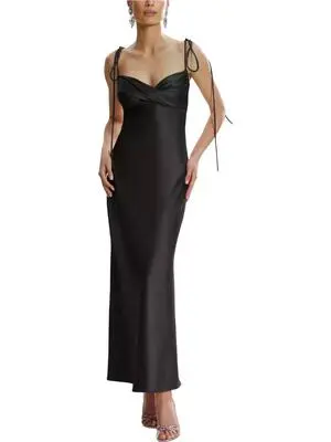 FRAMBOISE Darren Sleeveless Midi Dress - Black