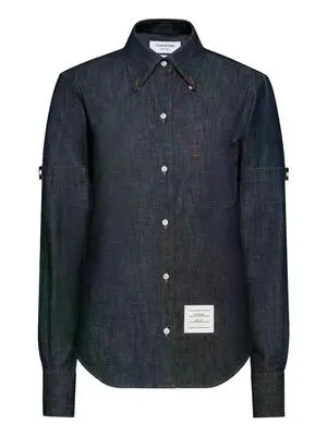 Thom Browne Armband Denim Shirt - Blue
