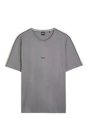 BOSS Stripe-detail T-shirt - Grey