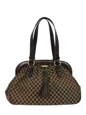 Celine Macadam Handle Handbag - Brown
