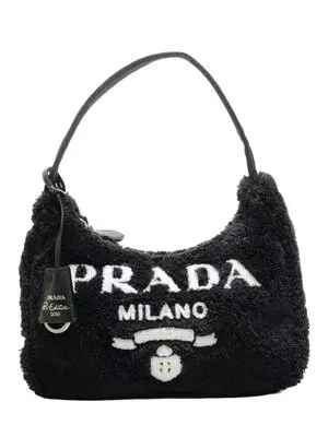 Prada 2000 Re-edition Terry Shoulder Bag - Black