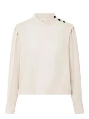 Isabel Marant Felissa Pleated Blouse - Ecru
