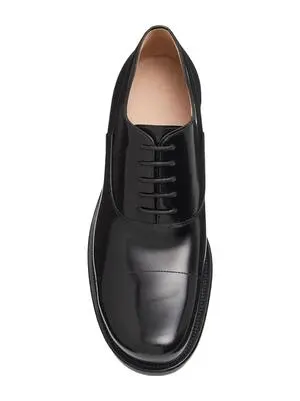 THE ROW Kai Leather Derby Shoes - Black Black