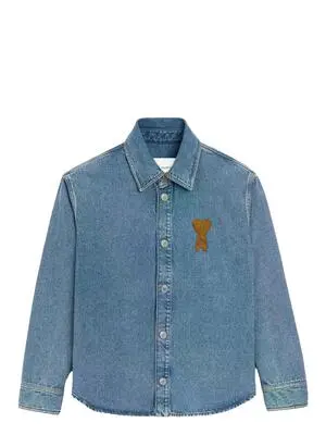 Ami De Coeur Denim Logo Overshirt - Blue
