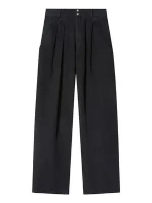MARANT ETOILE Nadine Pleated-detail Trousers - Black