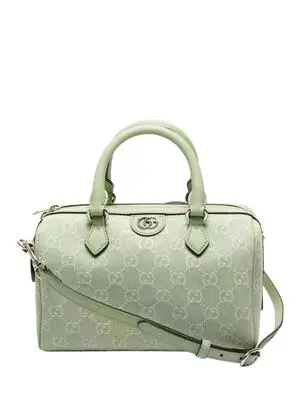Gucci Ophidia Gg Canvas Boston Bag - Green