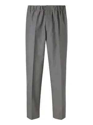 JIL SANDER Tapered-leg Cotton Trousers - Gray