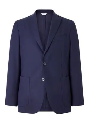 Boglioli K-Jacket Virgin Wool-Hopsack Blazer Navy