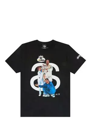 StÜssy Deadstock Graphic Print Raps T-shirt - Black