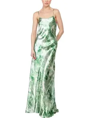 Victoria Beckham Strap V-neck Dress - Green