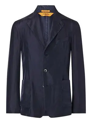 Barena Venezia Rizzo Tentor Silk-Voile Blazer Navy