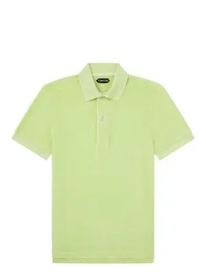 TOM FORD Slim-fit Cotton-blend Terry Polo Shirt - Green
