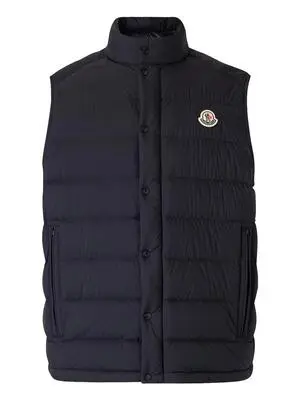 Moncler Barthe Logo-appliquéd Quilted Gilet - Blue