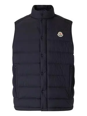 Moncler MONCLER Barthe Logo-Appliquéd Quilted Gilet Navy