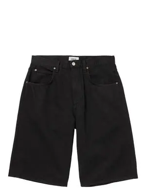 AGOLDE Fusion Straight-leg Denim Shorts - Black