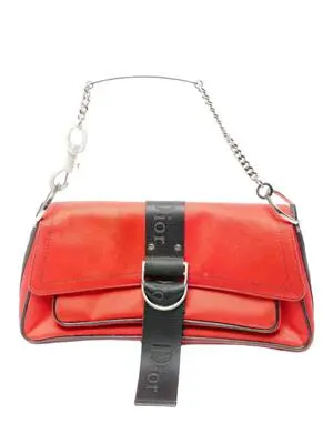 Dior 2003 Hardcore Canvas Shoulder Bag - Red