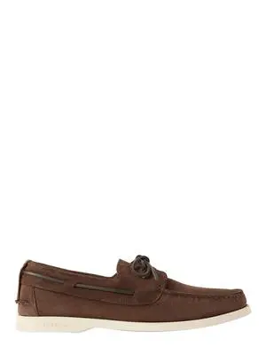 Kiton Suede Boat Shoes - Brown