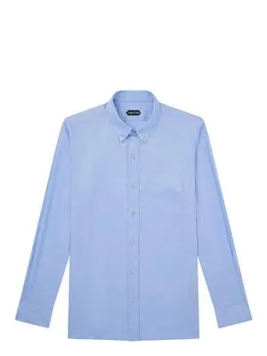 TOM FORD Lyocell-gabardine Shirt - Blue