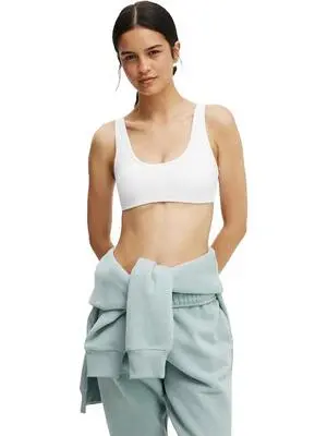 Cotton:on Active Ultra Soft Low Back Crop - White