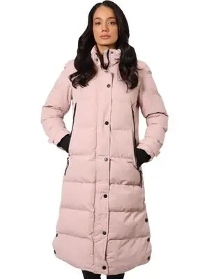 CANADA WEATHER GEAR Quilted Maxi Long Parka Jacket Pink
