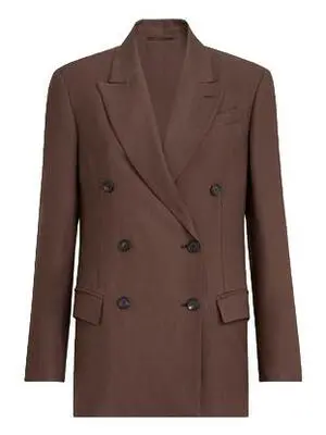 Brunello Cucinelli Fluid Twill Blazer - Cocoa