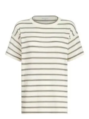 Brunello Cucinelli Striped T-shirt - Panama