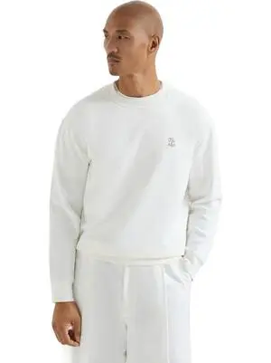 Brunello Cucinelli Cotton French Terry Sweatshirt - Off-white