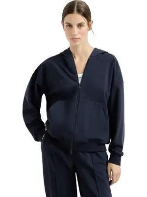 Brunello Cucinelli Lightweight French Terry Sweatshirt Blue