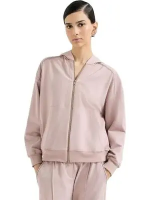 Brunello Cucinelli Lightweight French Terry Sweatshirt Pink