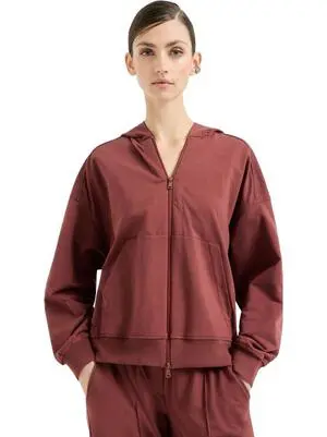 Brunello Cucinelli Lightweight French Terry Sweatshirt Red