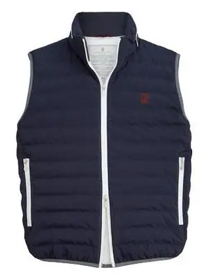 Brunello Cucinelli Nylon Down Vest - Navy Blue