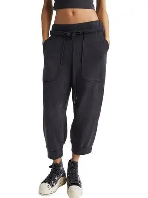 R13 Deconstructed Crop Joggers - Black