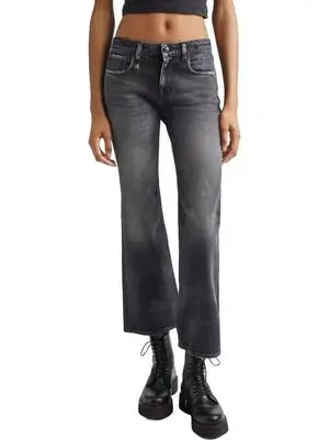 R13 Joan Kick Flare Jeans - Essex Black Stretch