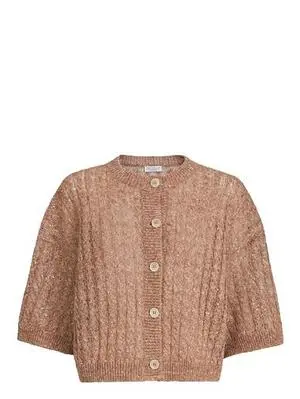 Brunello Cucinelli Cable Knit Cardigan - Brown