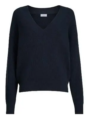 Brunello Cucinelli Cashmere Sparkling Sweater - Blue