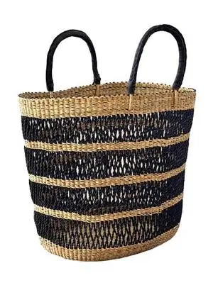 MBARE String Basket Tote Natural W/black