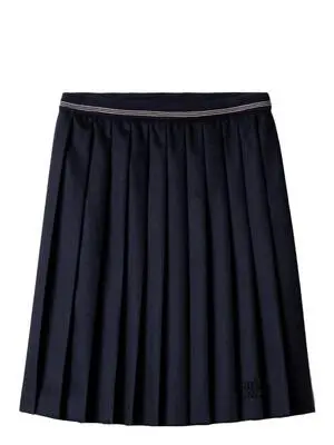 Miu Miu Velour Midi Skirt - Navy
