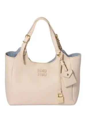 Miu Miu Leather Handbag - Travertine/periwinkle