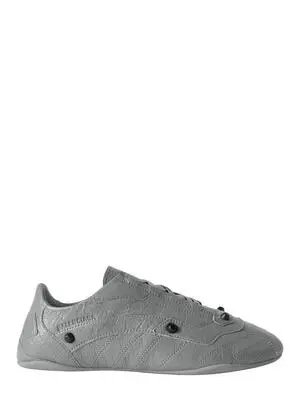Balenciaga City Studded Leather Sneakers - Gray