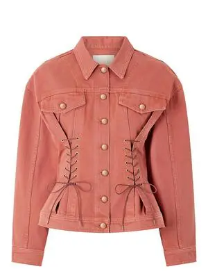 Ulla Johnson Naomi Denim Jacket - Red