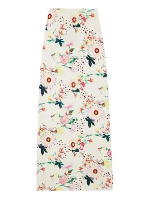 Rabanne Floral-print Jersey Midi Skirt - Multi