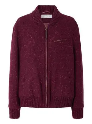 Gabriela Hearst Winslow Cashmere Bomber Jacket - Burgundy