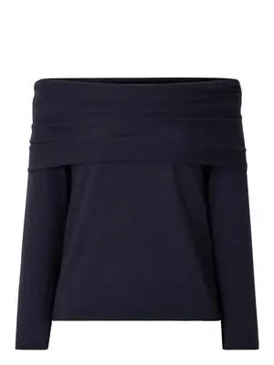 Max Mara Faretra Off-the-shoulder Cashmere Top - Blue