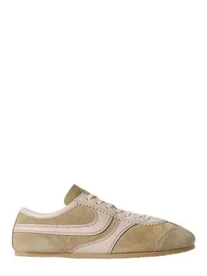 Dries Van Noten Leather-trimmed Suede Sneakers - Neutrals