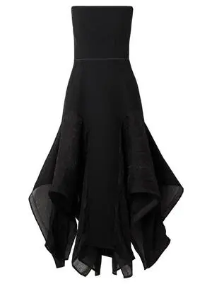 Maticevski Sybil Strapless Asymmetric Dress - Black