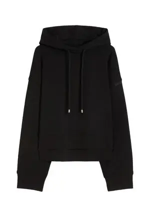 Max Mara Stretch-cotton Hooded Sweatshirt - Black