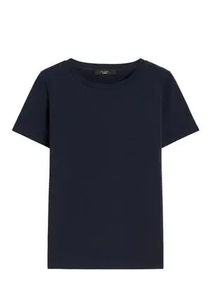 Max Mara Basic Cotton Jersey T-shirt - Navy