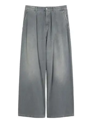 MAX MARA Cotton And Viscose Denim Wide-Leg Trousers