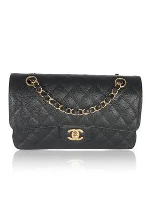 Chanel Quilted Caviar Classic Double Flap Bag - Black